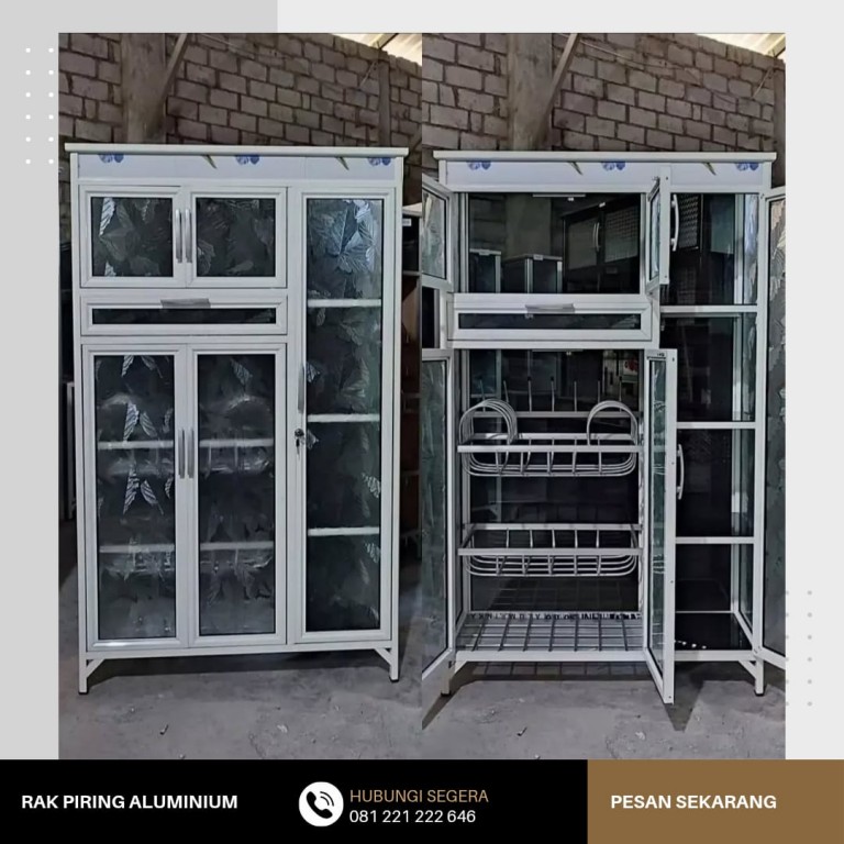 Rak Piring Custom | Kitchen Set Aluminium Jogja 081221222646