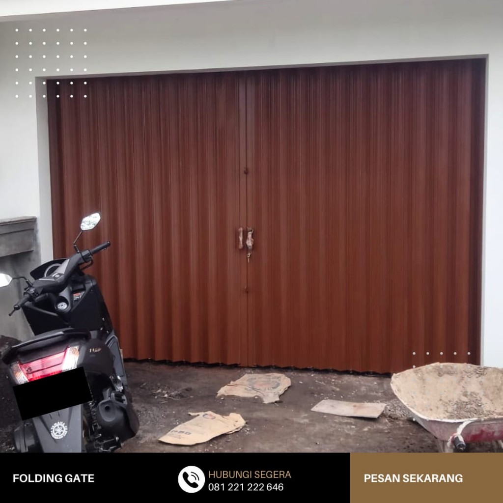 Bengkel folding gate Jogja | folding gate anti karat dengan Cat Duco