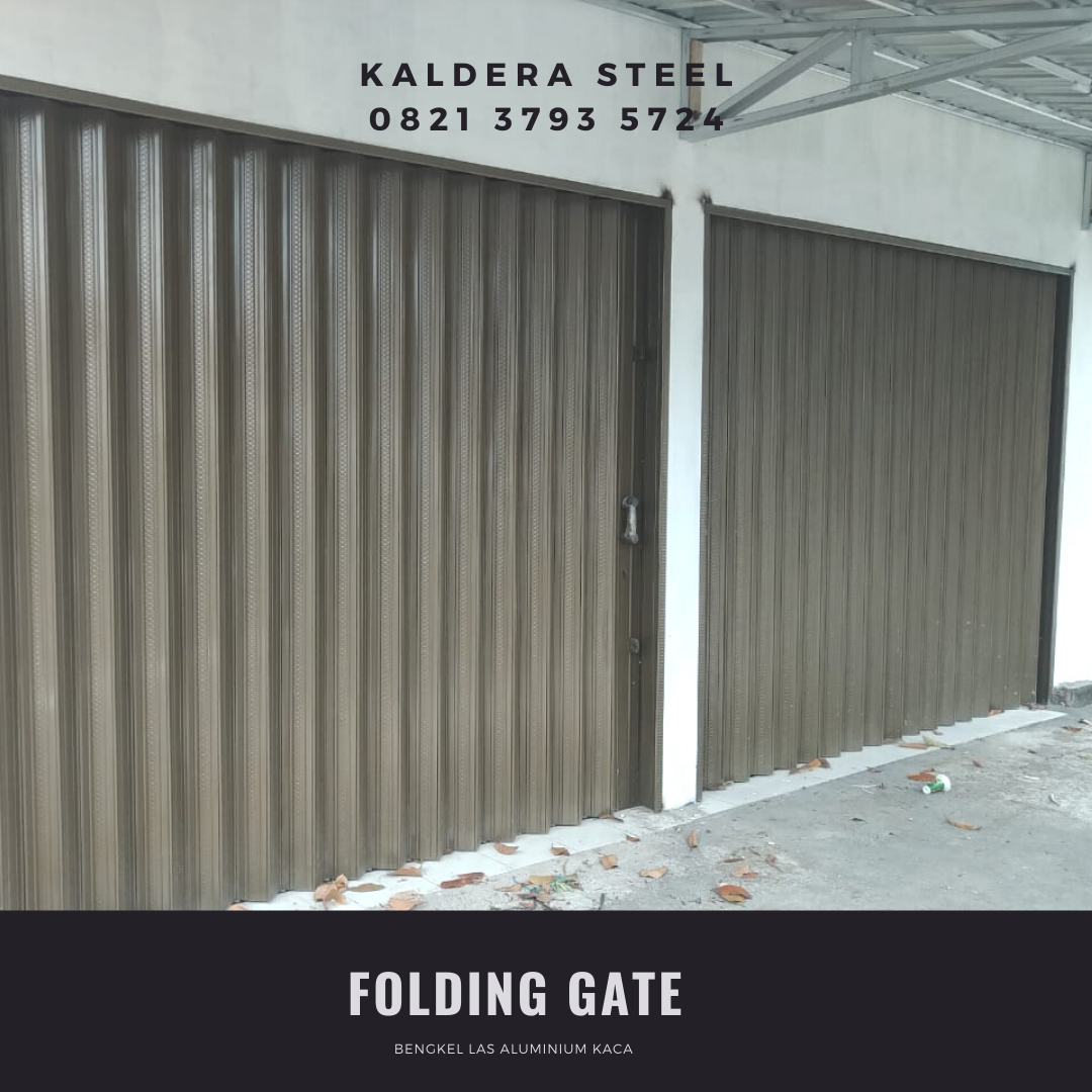 Folding gate Besi Galvanis | Pintu Dorong Kokoh & Tahan Lama