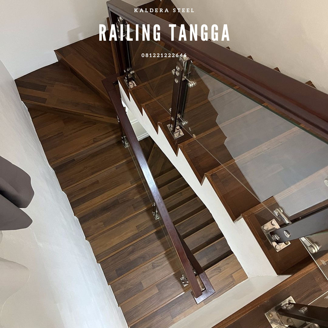 Railing Tangga Kaca Tempered - Pasang Kusen Aluminium , Pasang Rolling ...