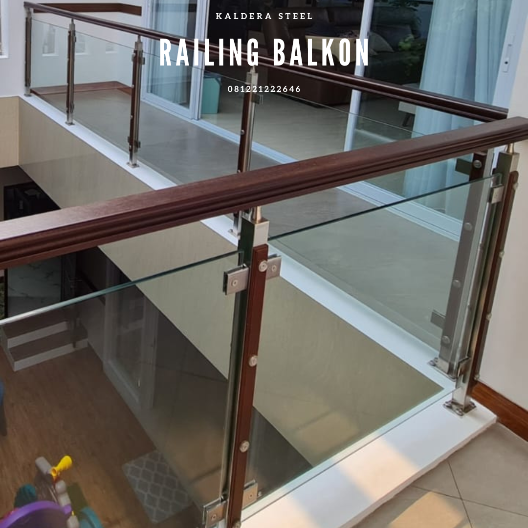 Railing Tangga Kaca Tempered - Pasang Kusen Aluminium , Pasang Rolling ...